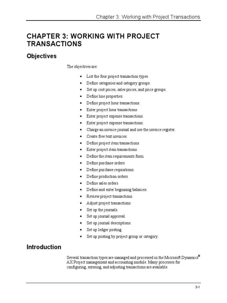 03 Working With Project Transactions | PDF | Accounts Payable | Invoice