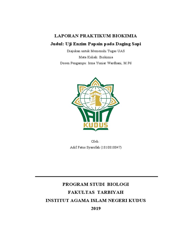 Laporan Enzim Brmelain & Papain | PDF