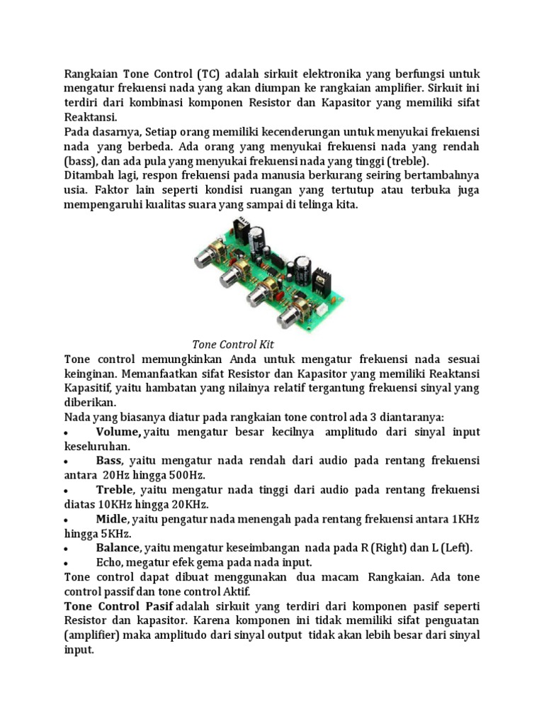 Rangkaian Tone Control Pdf
