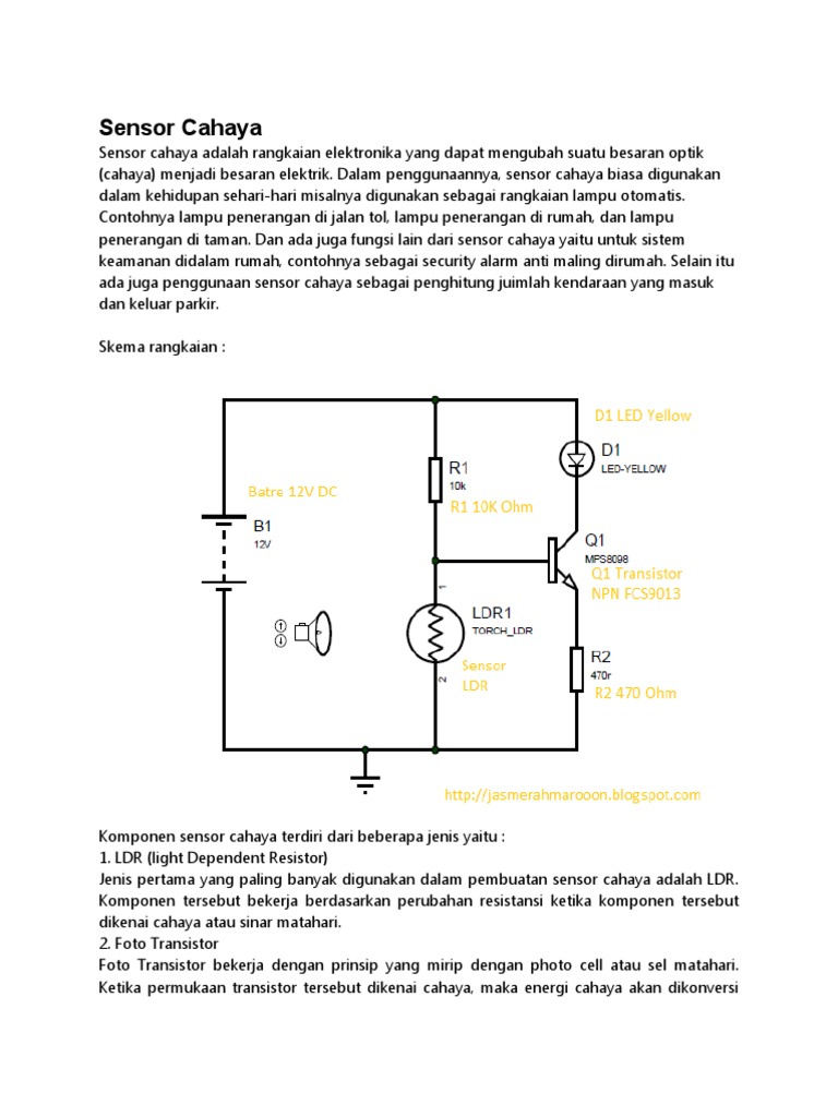Panduan Membuat Sensor Cahaya LDR | PDF