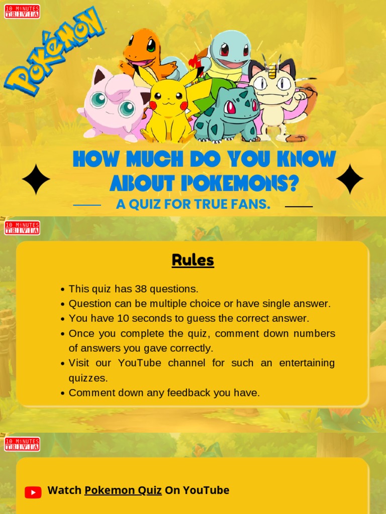 Ultimate Pokémon Trivia Challenge | PDF