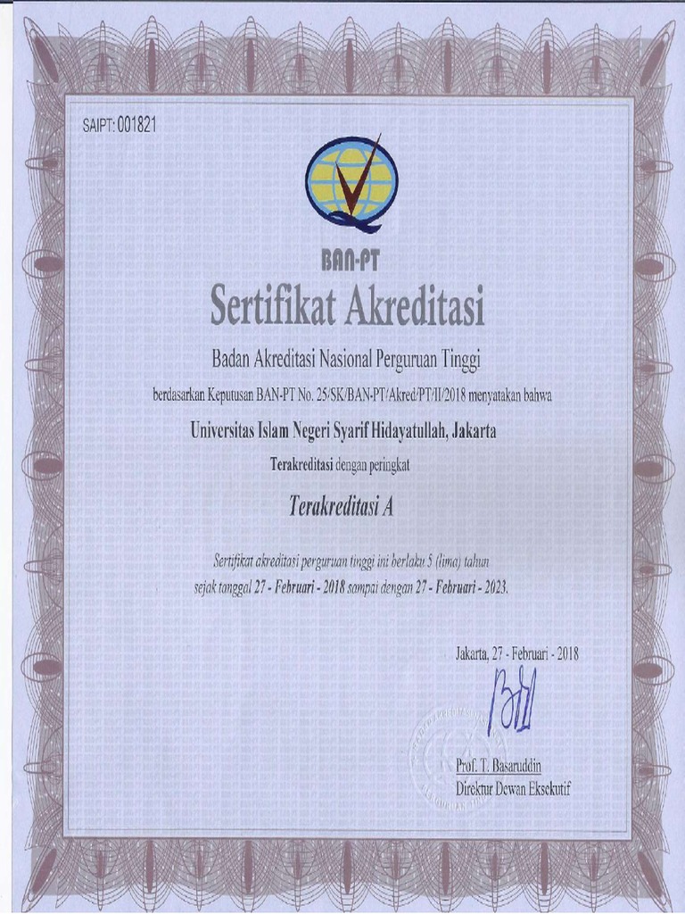 Sertifikat AIPT UIN Jakarta 2018 - Compressed | PDF