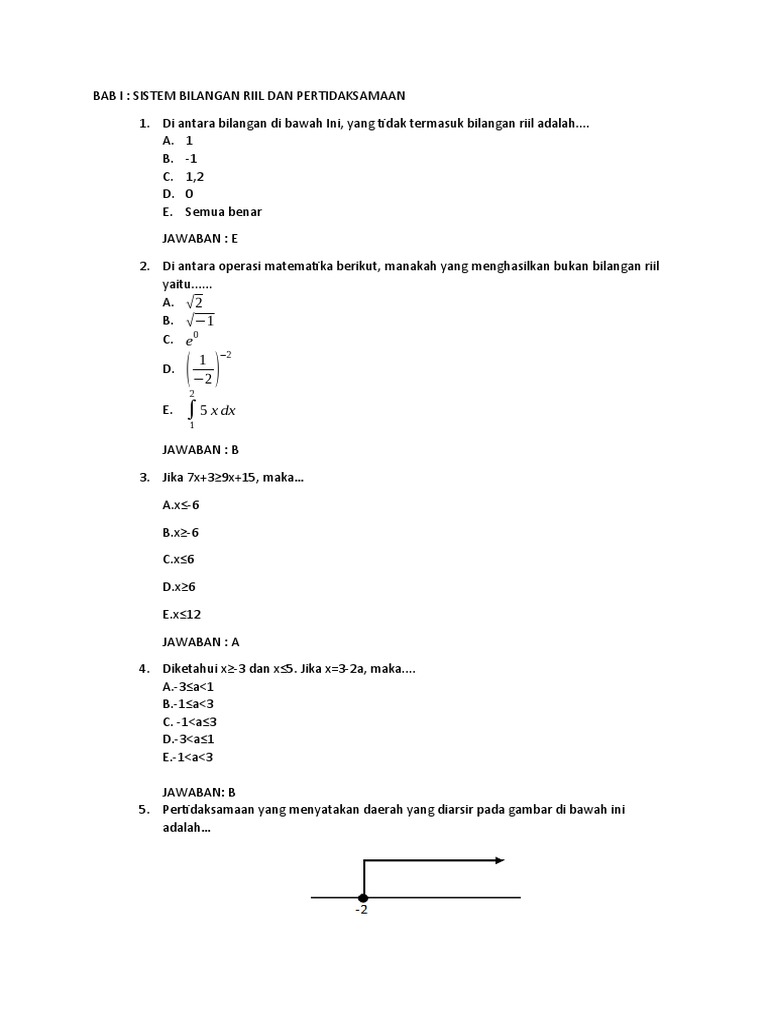 Soal Matematika 1 | PDF