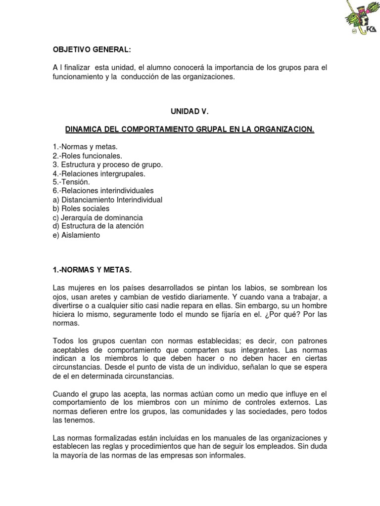Dinámica del Comportamiento Grupal | PDF | Comportamiento | Burocracia