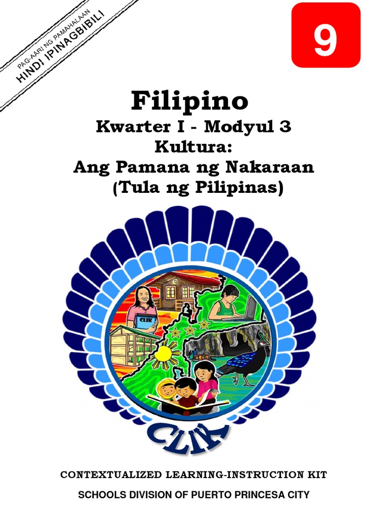 Filipino9 - q1 - Mod3 - Kultura - Ang Pamana NG Nakaraan Tula NG ...