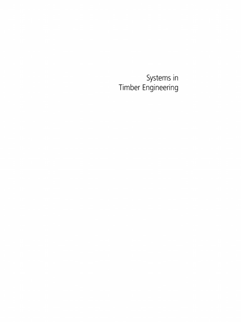 Systems in Timber Engineering | PDF | Lumber | Framing (Construction)