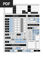 Pathfinder Excel Character Sheet | PDF | Role Playing Games | Gaming