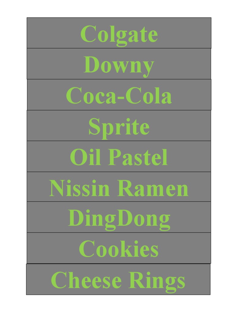 Colgate Downy Sprite Coca-Cola Nissin Ramen Dingdong Oil Pastel Cookies ...