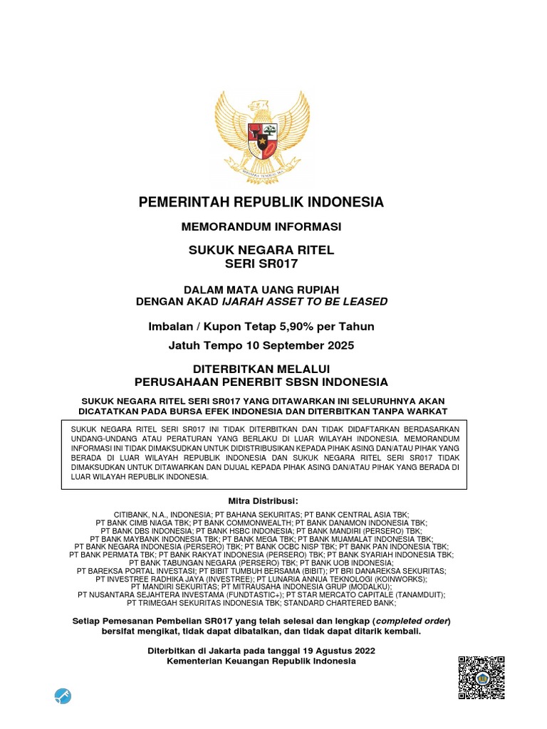 Memo Info SR017 Final | PDF