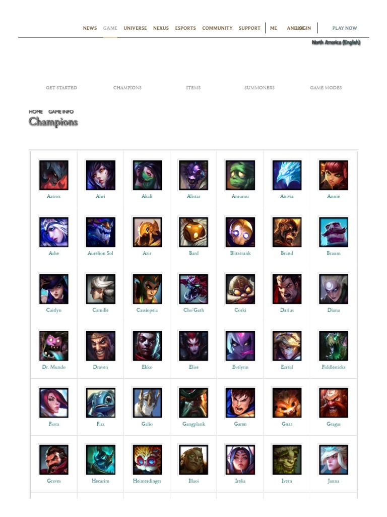 Champions - League of Legends | PDF