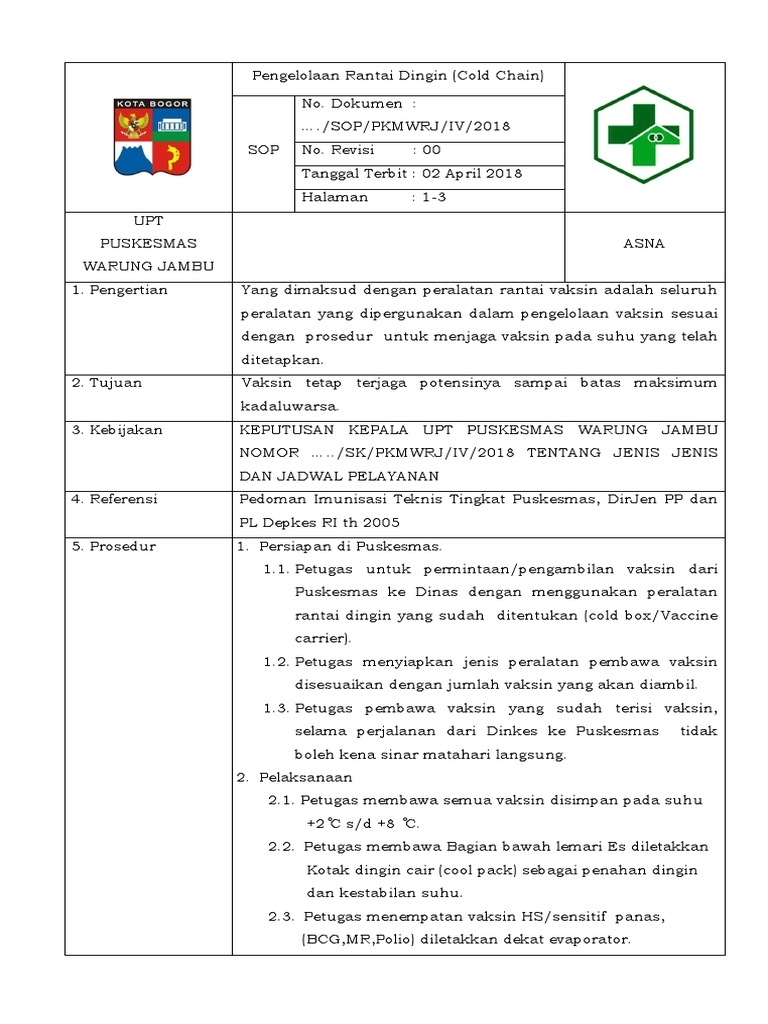 Sop Rantai Dingin | PDF