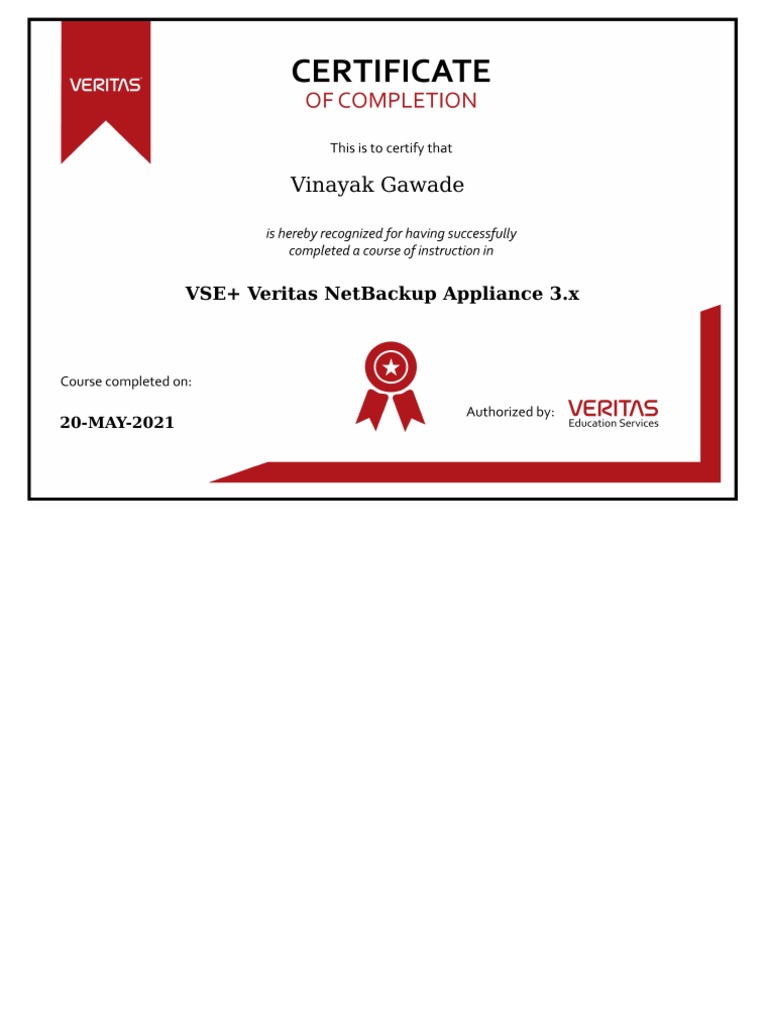 VSE+ Veritas NetBackup Appliance 3.x | PDF