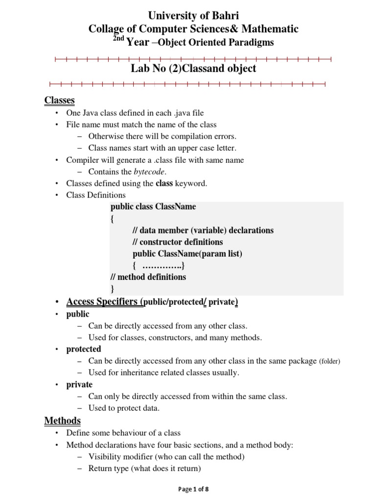 Lab 02 (Oop) Oop | Download Free PDF | Programming | Constructor (Object Oriented Programming)
