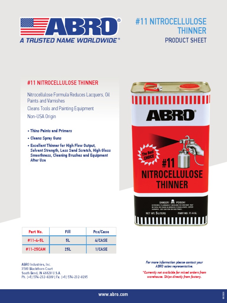 NitrocelluloseThinner Sellsheet 2020 | PDF