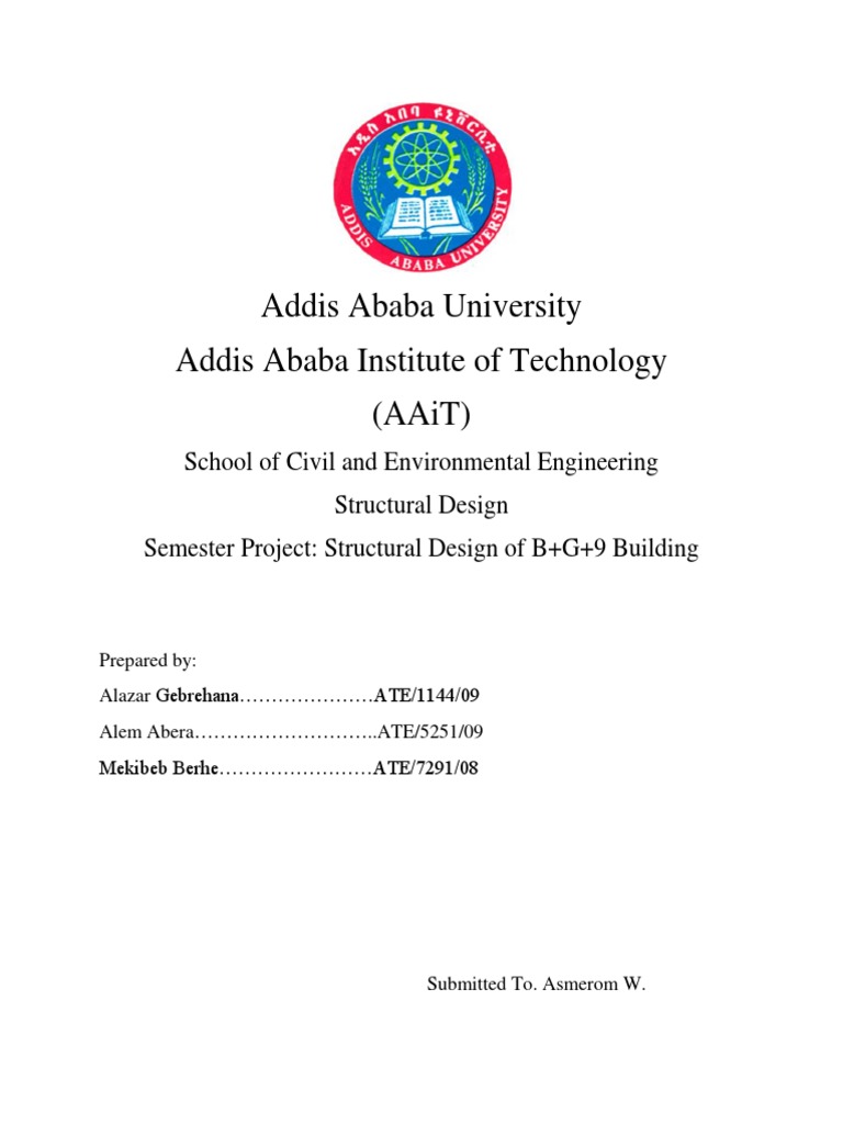 Addis Ababa University Addis Ababa Institute of Technology (Aait) | PDF ...