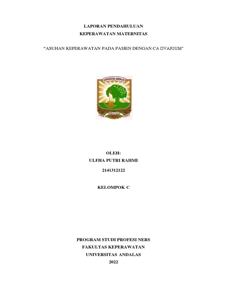 ULFHA PUTRI RAHMI - 2141312122 - LP CA OVARIUM - LP Minggu 2 | PDF