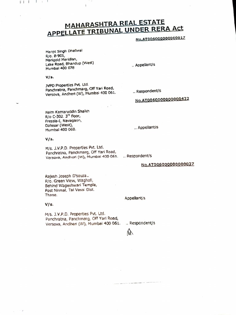 Manjit Singh V. JVPD Properties Pvt. Ltd. | PDF | Justice | Crime & Violence