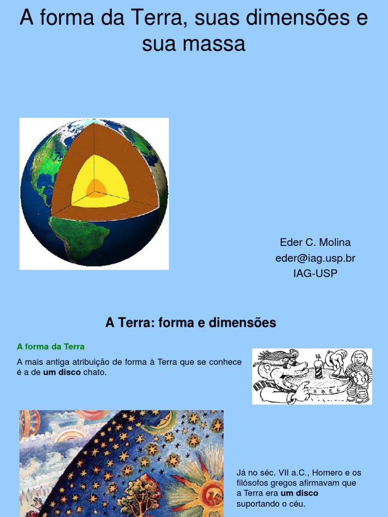Forma e Dimensoes Da Terra | PDF | Terra | Crosta (Geologia)
