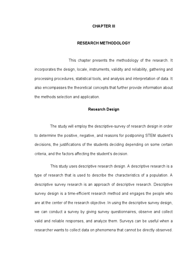 Chapter Iii | PDF | Survey Methodology | Statistics