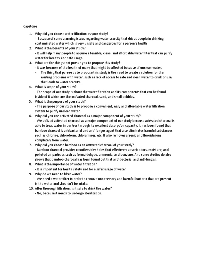 Possible Questions With Answers | PDF | Water Purification | Water