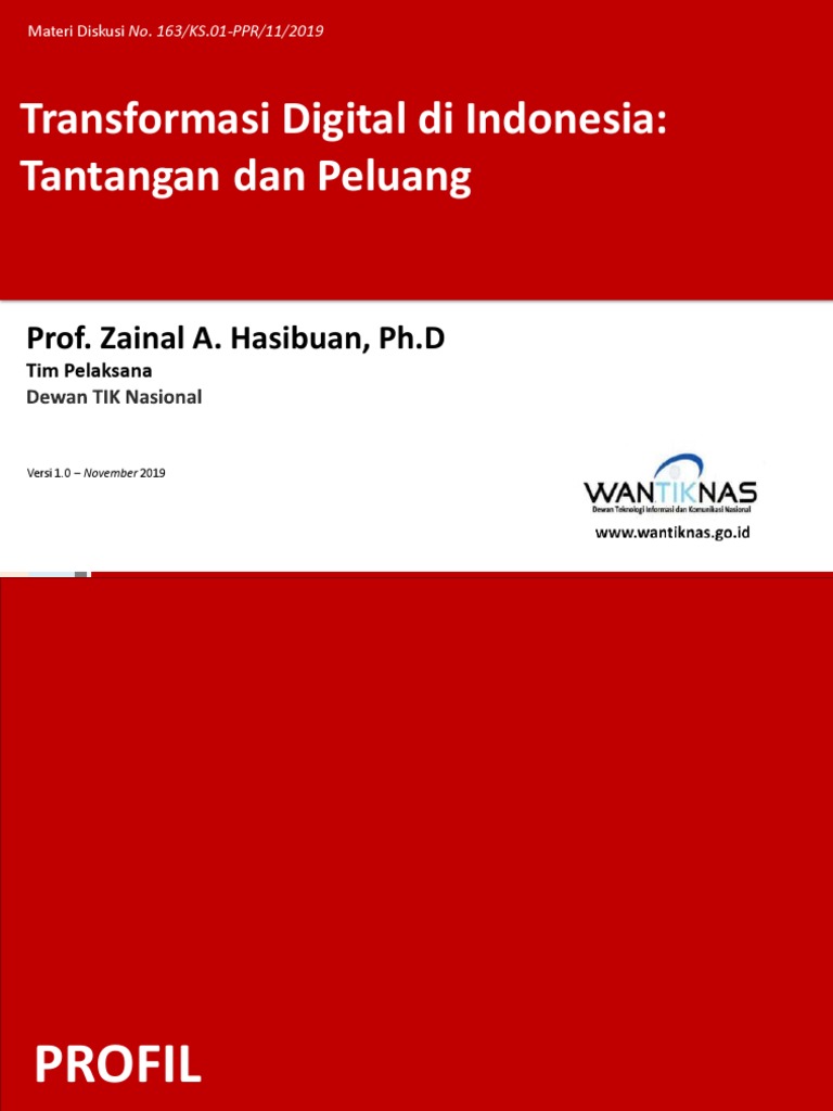 Transformasi Digital Di Indonesia - Tantangan Dan Peluang v3 | PDF