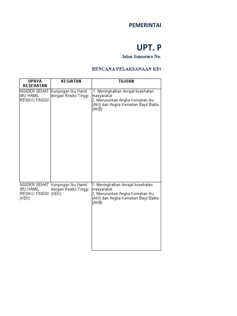 Ruk, RPK Program Anak Tahun 2021 | PDF