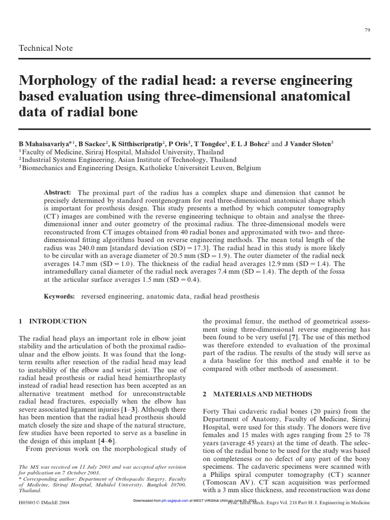 2004-Morphology of The Radial Head A Reverse Engineering Bases Evaluation Using Three ...