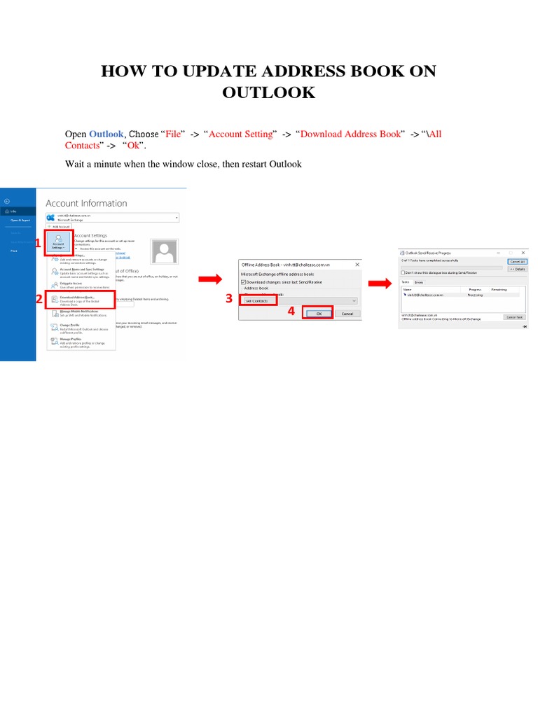 Update Address Book in Outlook | PDF | Computers