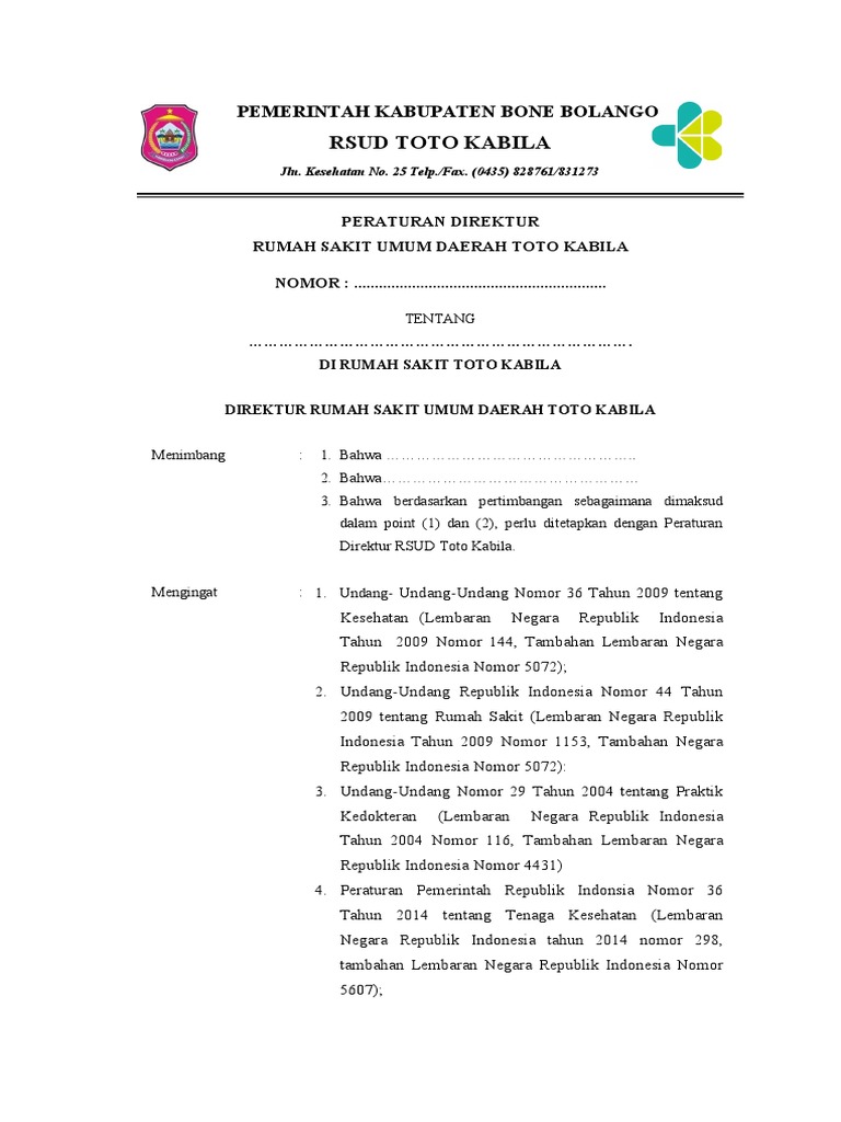 Contoh Format SK Sesuai Tata Naskah | PDF