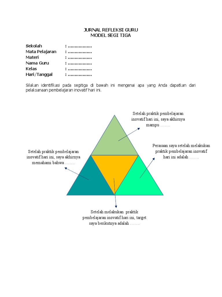 05 Jurnal Refleksi Model Segitiga | PDF