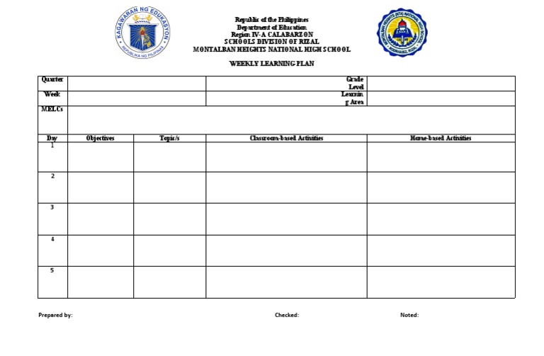 Sample Wlp Format Pdf