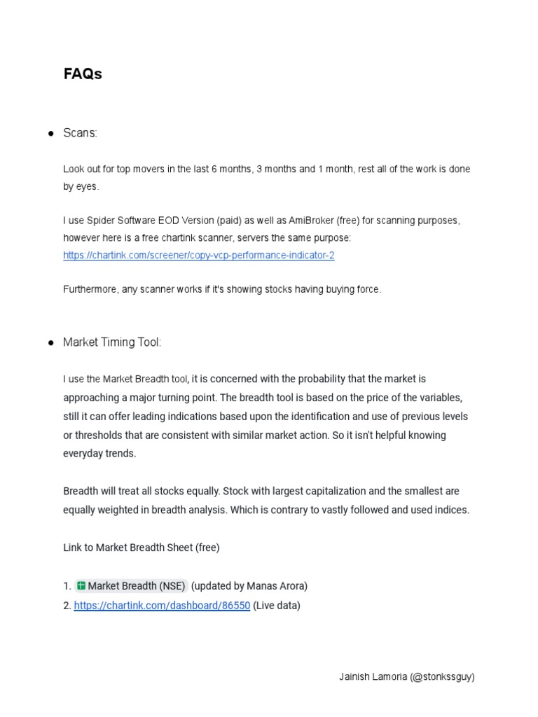 FAQs (@stonkssguy) | PDF | Technical Analysis | Business