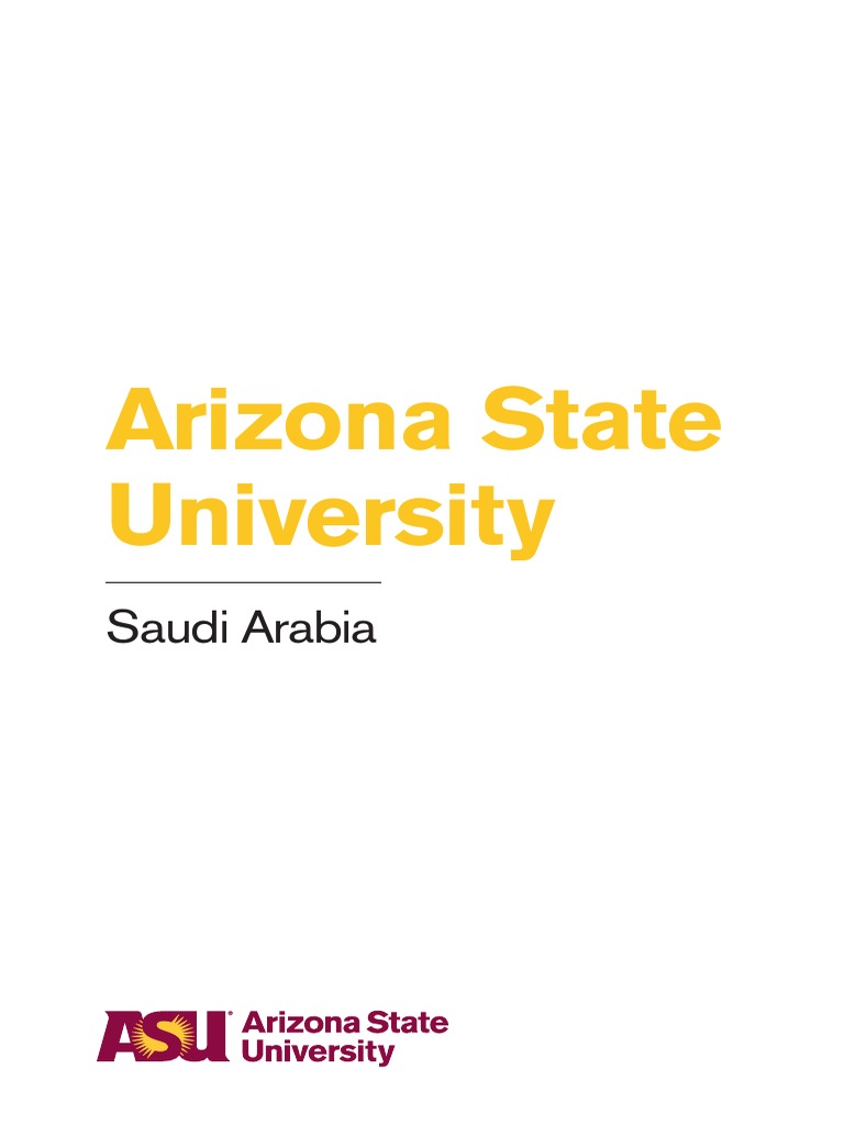 Arizona State University: Saudi Arabia | PDF | Arizona State University ...