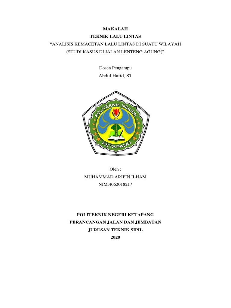 Makalah Lalu Lintas | PDF Makalah Lalu Lintas | PDF