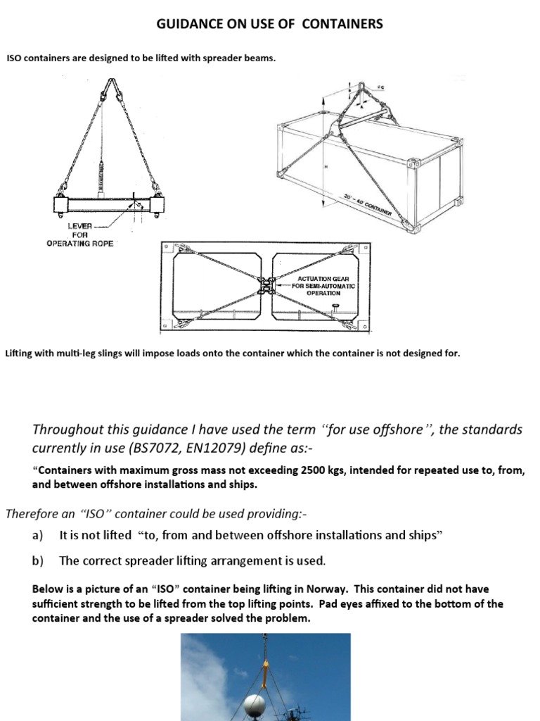 ISO Containers and Wire Rope Slings | PDF