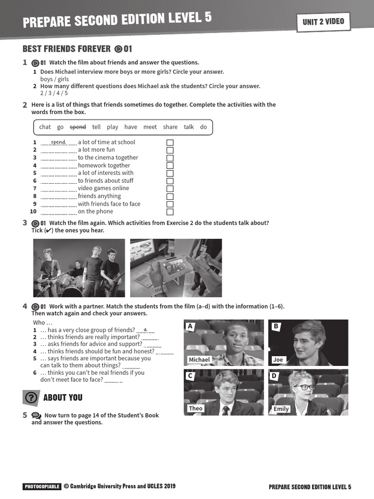 PREPARE 5 Video Worksheet 01 | PDF