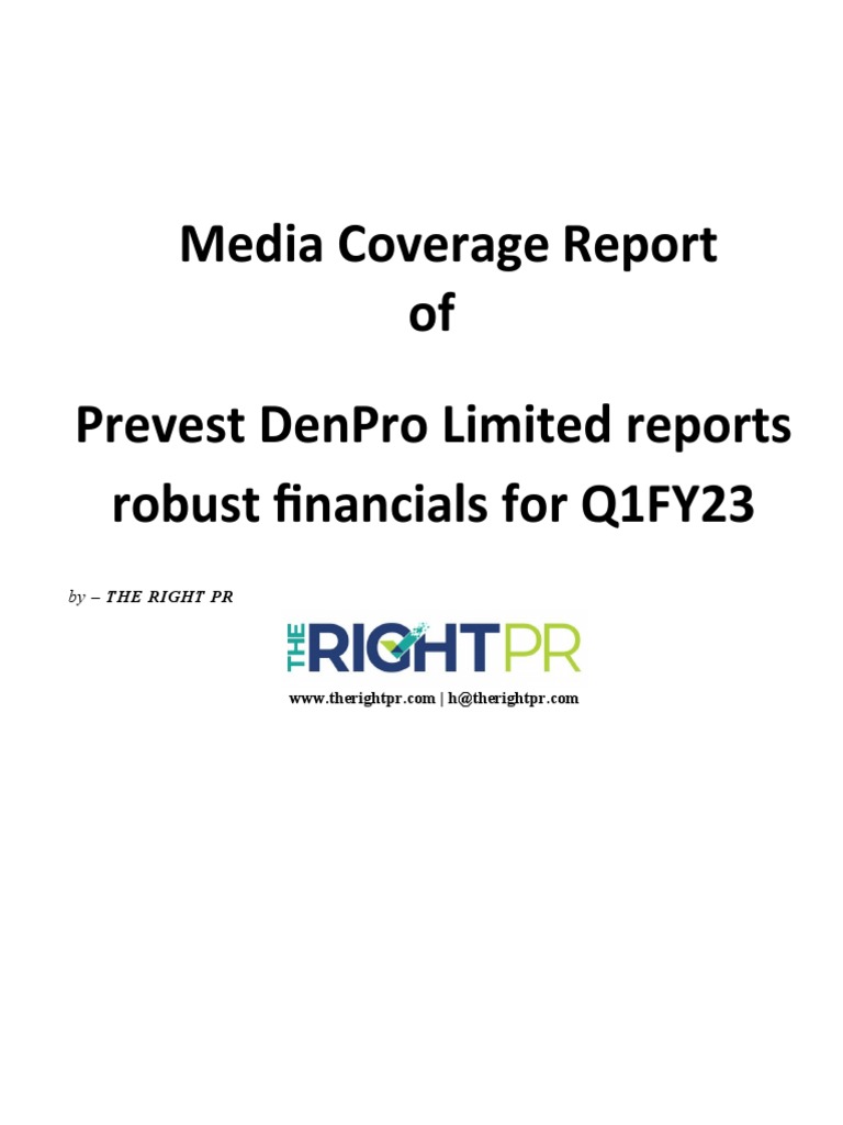 Media Coverage Report Prevest Denpro Pdf Dentistry