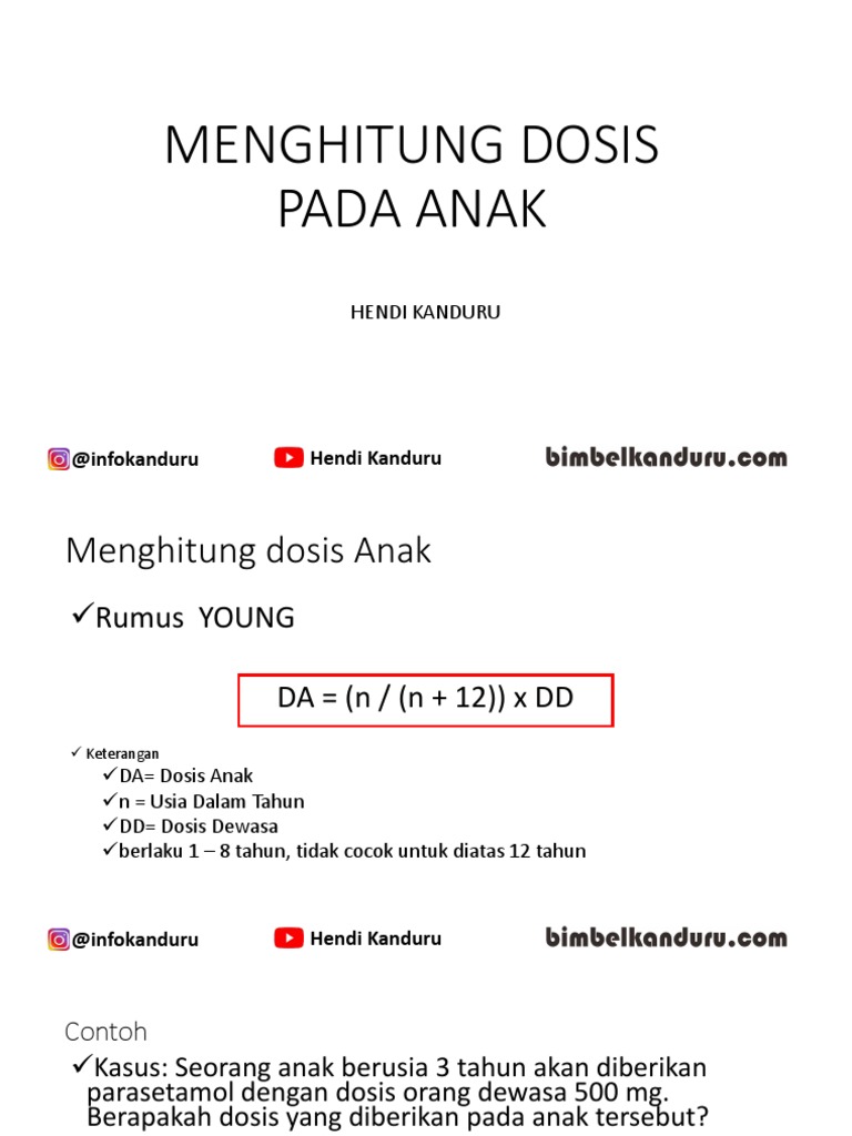 Menghitung Dosis Anak | PDF