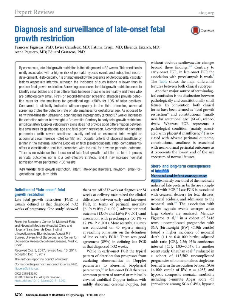Diagnosing and monitoring late fetal growth issues (39 | PDF | Fetus ...