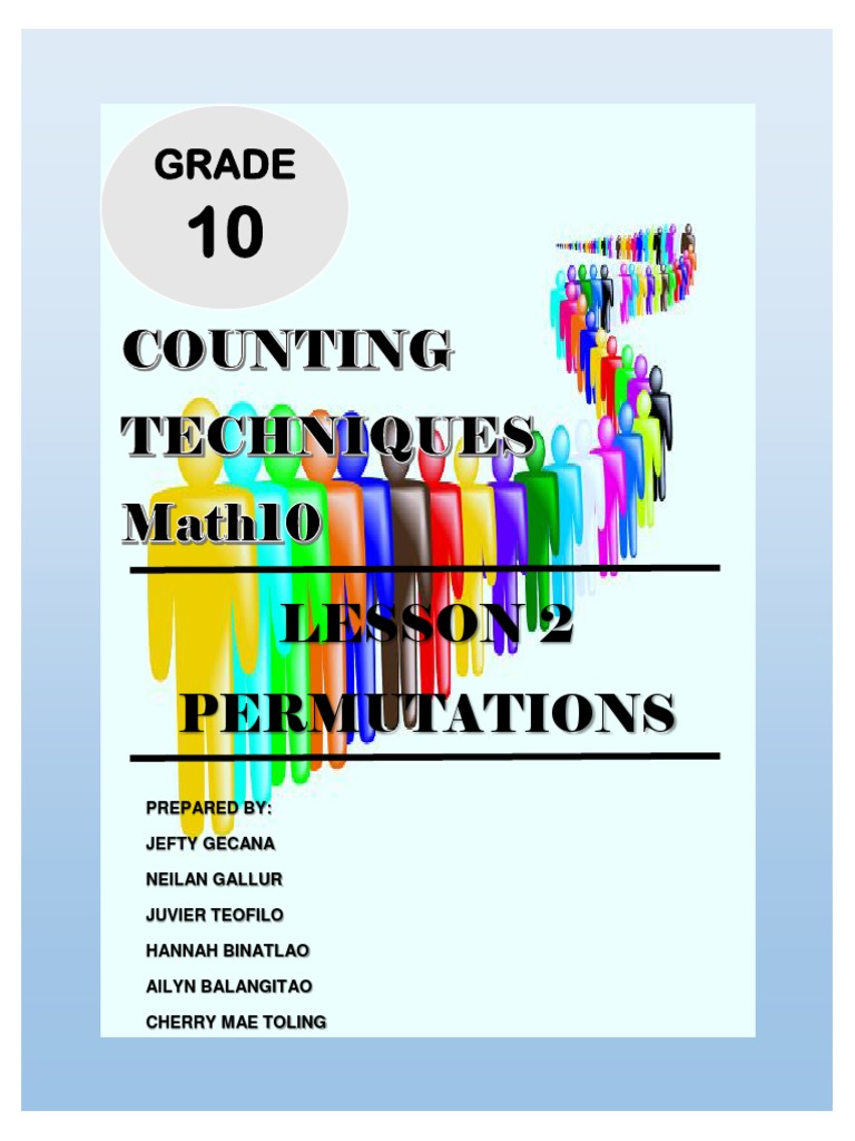 Lesson 2 Permutations Grade Pdf Permutation Numbers