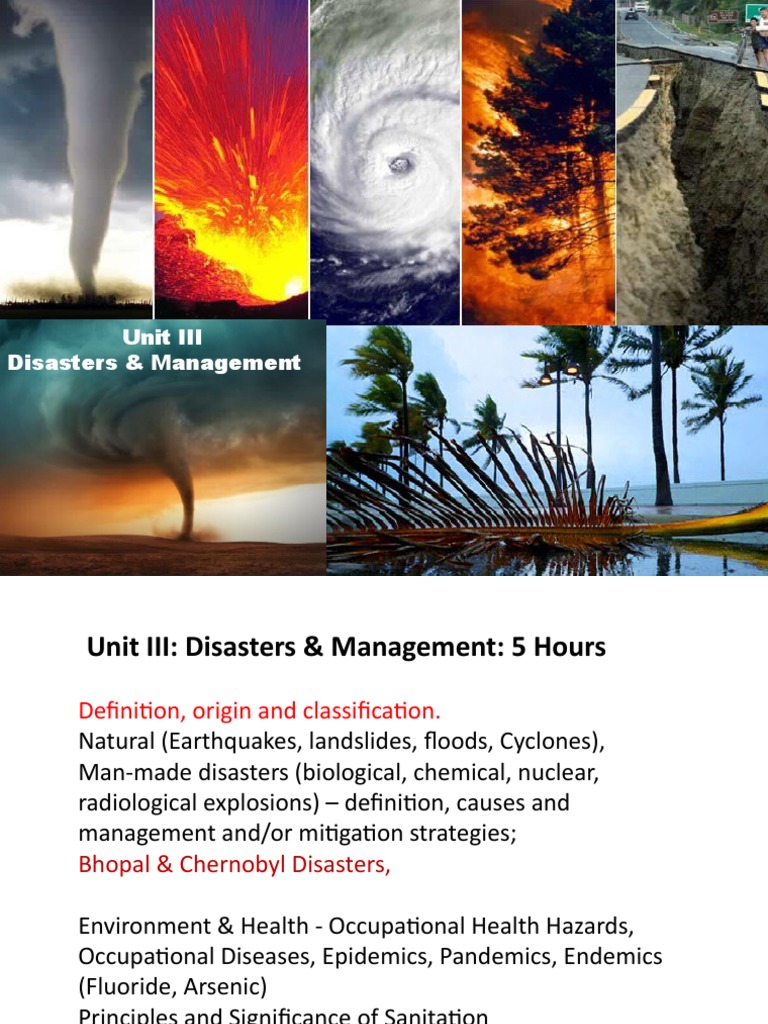 Unit-4 DISASTERS & Management | PDF | Flood | Chernobyl Disaster