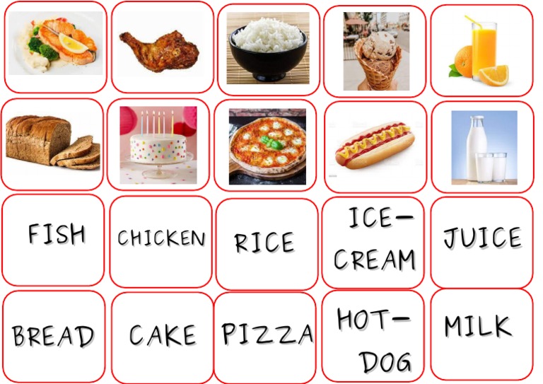 Memory Game Food Kids 2 | PDF