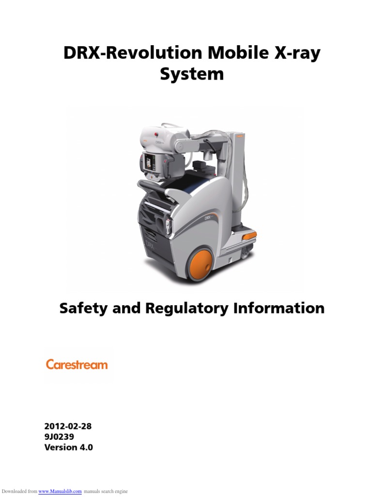 DRX-Revolution Mobile X-Ray System: Safety and Regulatory Information | PDF | Radiation ...