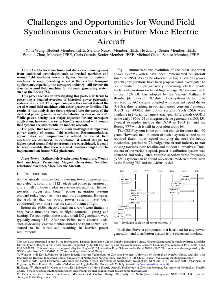 Challenges and Opportunities For Wound Field Synchronous Generators in ...