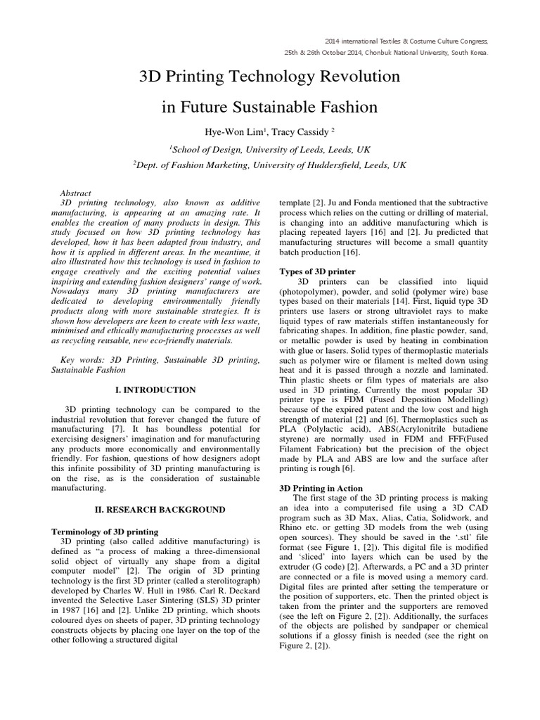 3D Printing Technology Revolution in Fut | Download Free PDF | 3 D ...