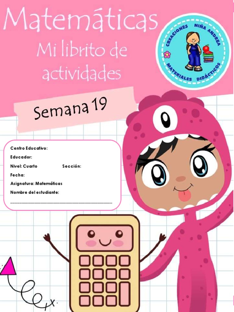 4° - Librito Matematicas - Semana 19 - Elementos Cuadriláteros | PDF ...