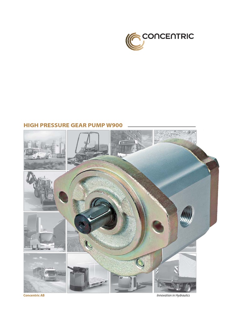 High Pressure Gear Pump W900: Concentric AB | PDF | Pump | Viscosity