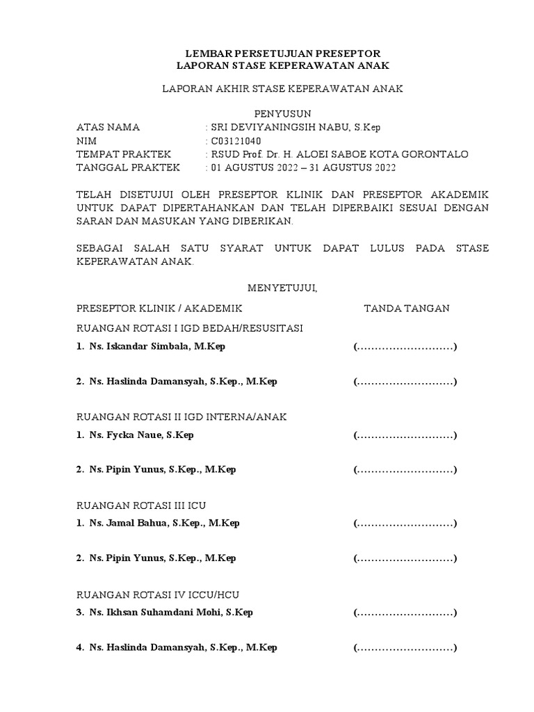 Lembar Persetujuan PK Pa-3 | PDF