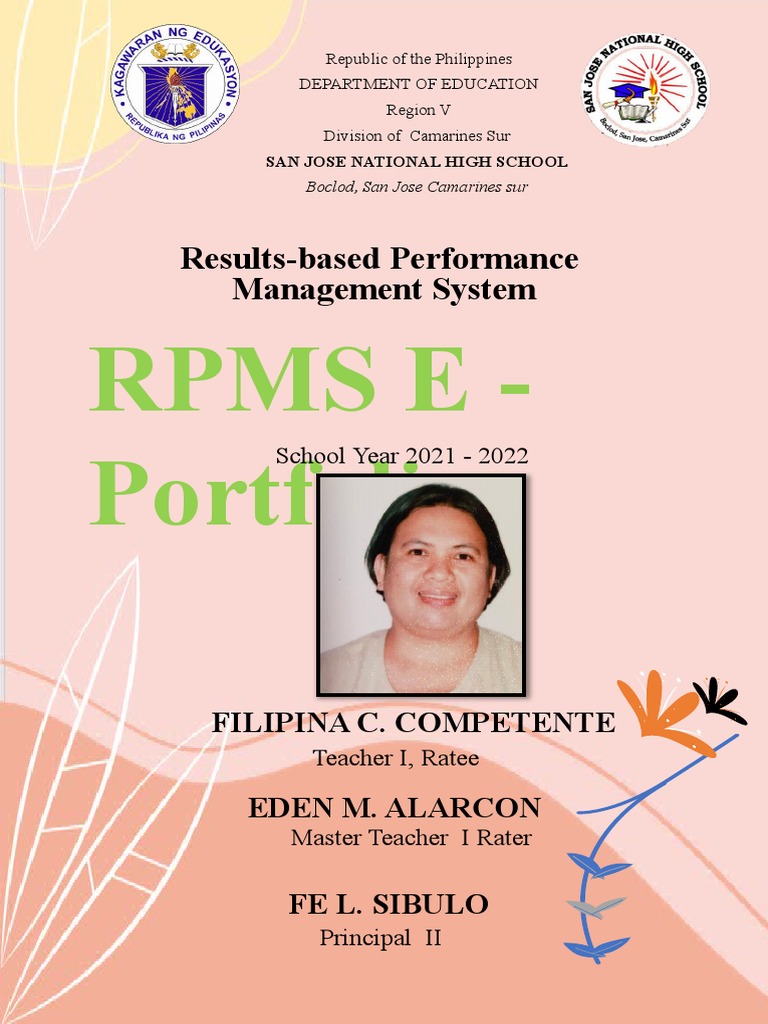 E Rpms Portfolio Pinay | PDF | Teaching Method | Learning