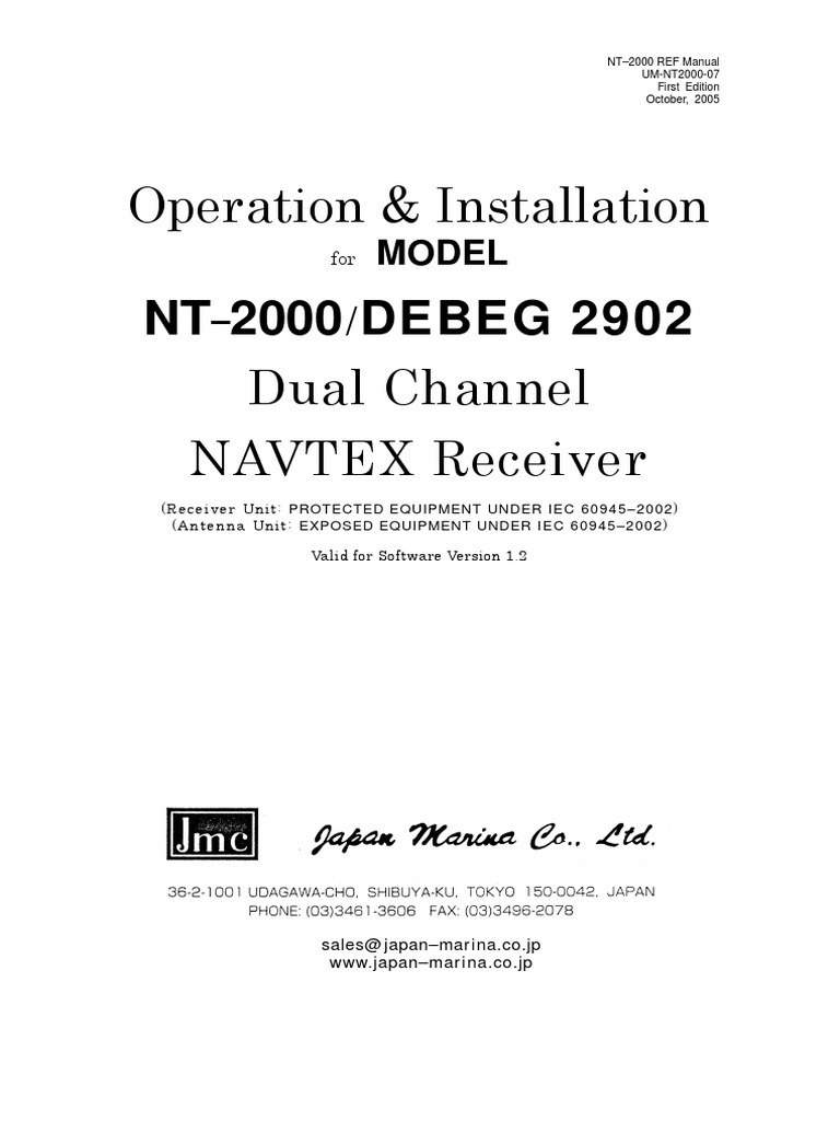 Operation & Installation: NT 2000 DEBEG 2902 | PDF | Computing ...